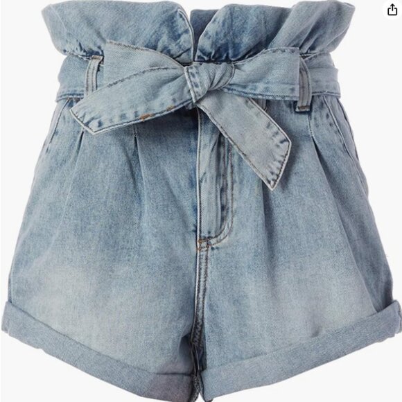 Blank NYC | Shorts | Blank Nyc Belted High Rise Paperbag Denim Shorts ...